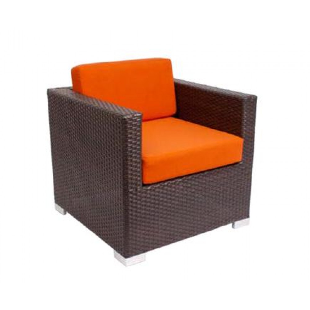 BFM Seating Aruba Armchair Java Wicker - No Cushions | Home Furniture and Patio