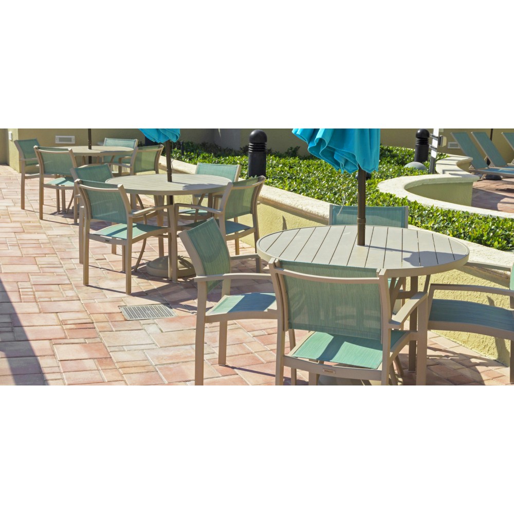 Source Outdoor Furniture Fusion Aluminum 18'' Wide Round Table Top ...